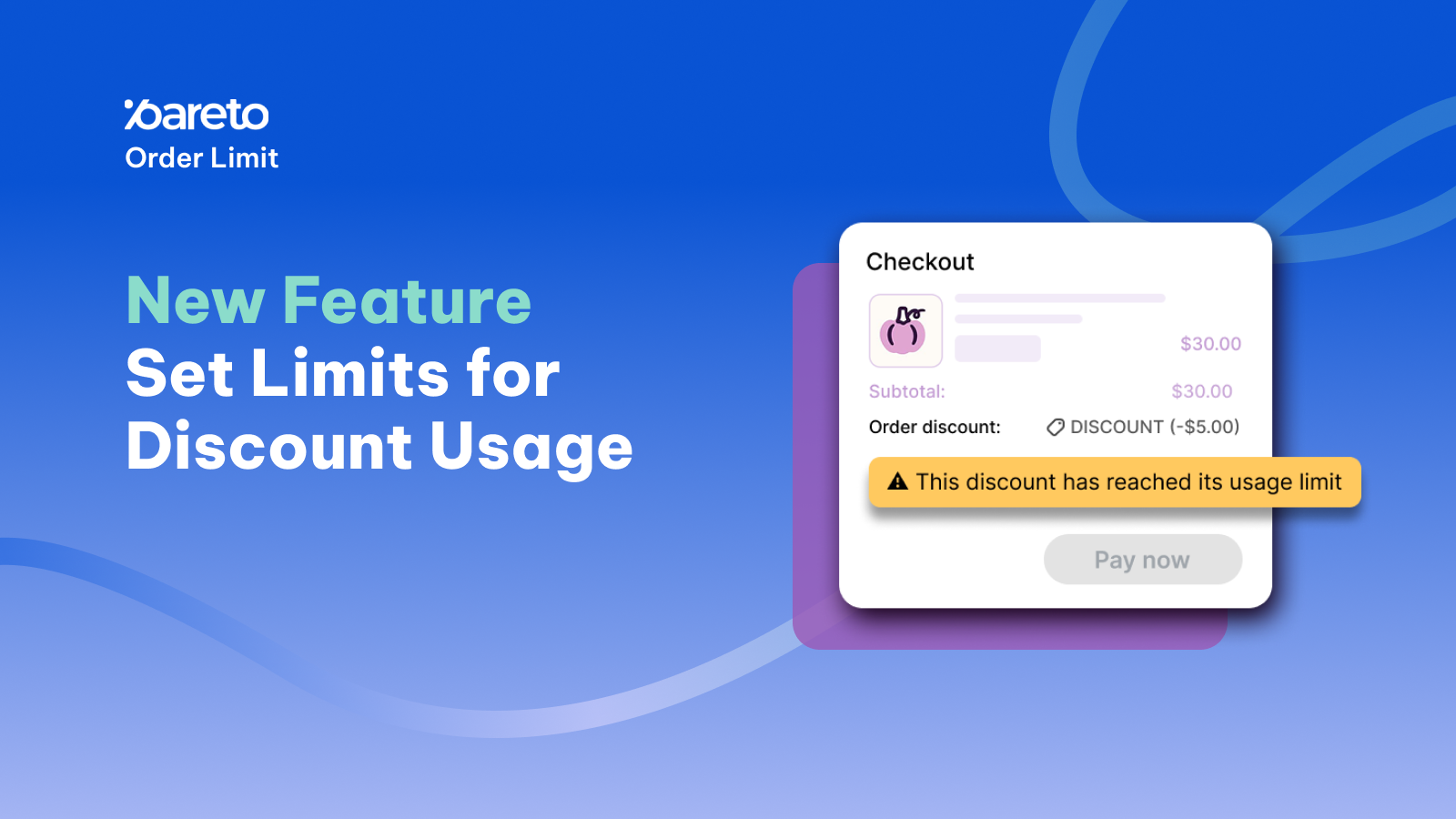 Introducing Discount Usage Limits for Pareto Order Limit - Pareto AOV